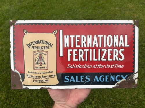 Original International Fertilizers Porcelain Sign | eBay