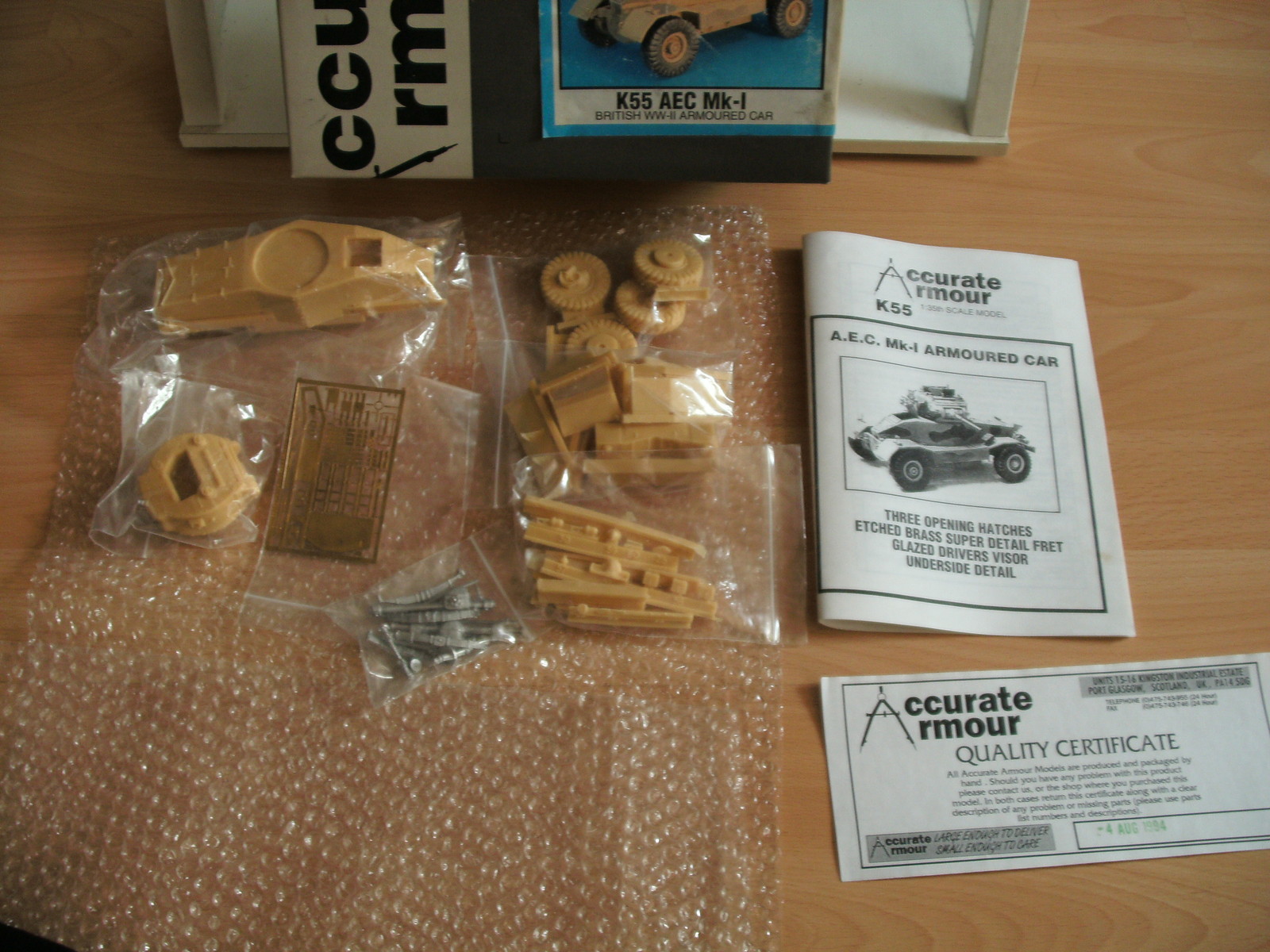 Model Resin Kit Accurate Armour K55 AEC MK-1 Armoured Car on 1:35 in ...