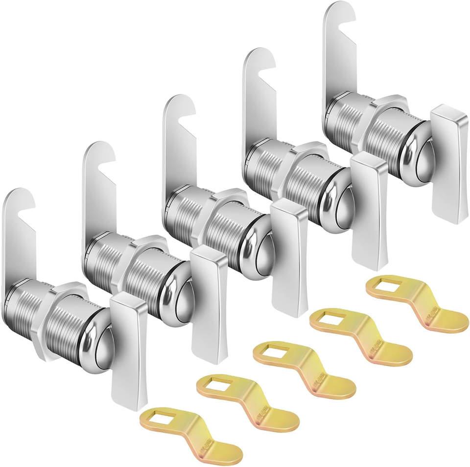 Thumb Operated Offset Cam Lock, 1-3/8” RV Storage Locks 5PCS Cabinet ...