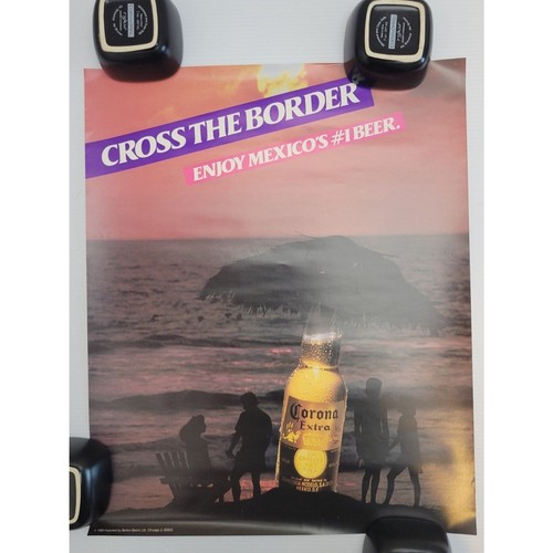 Vintage Corona Cross The Border Mexico Breweriana Beer Never Displayed ...