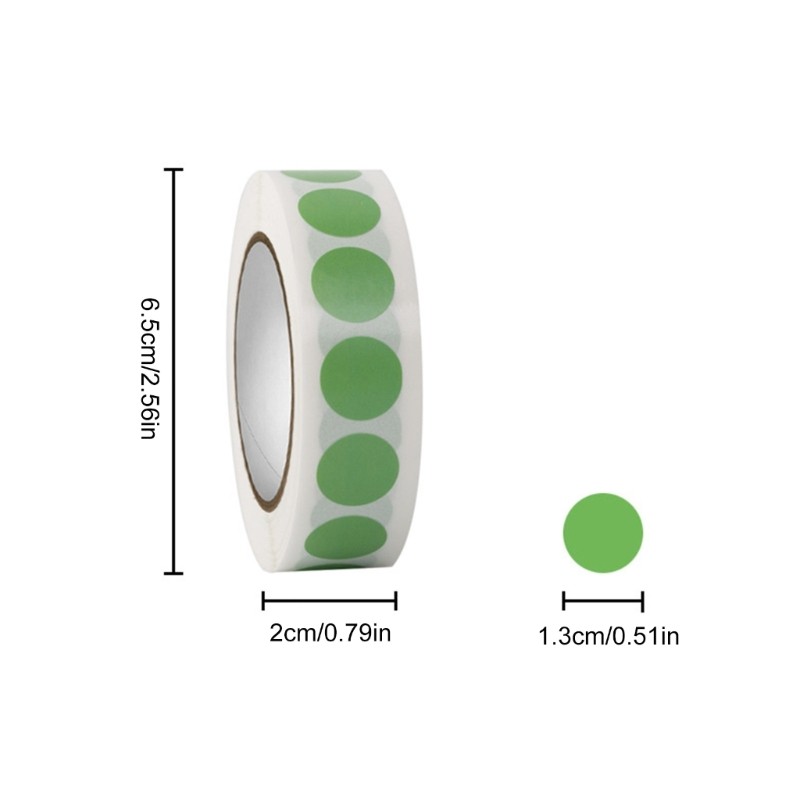 1000Pcs Colorful Dot Sticker 13mm Small Round Dot Sticker Self Adhesive ...