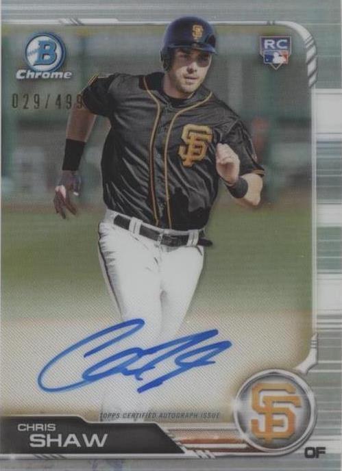 2019 Bowman - Chrome Rookie Autographs Chris Shaw #CRA-CST Refractor ...