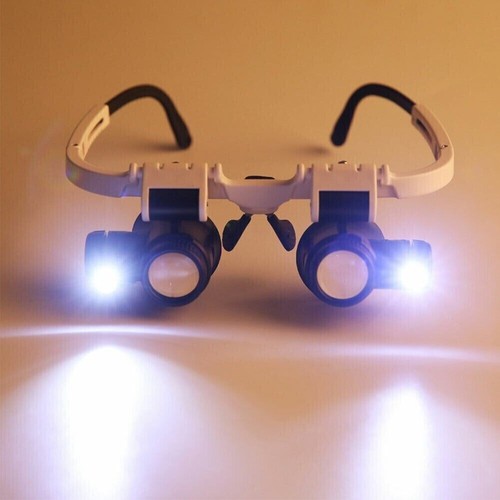Multifunction 2 LED Head-Mounted Illuminating Microscope, 8x 15x 23x ...