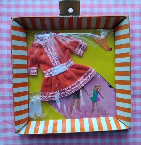 1970 Mattel Barbie Skipper Fluff #3465 Sweet Orange White Dress Shoes ...