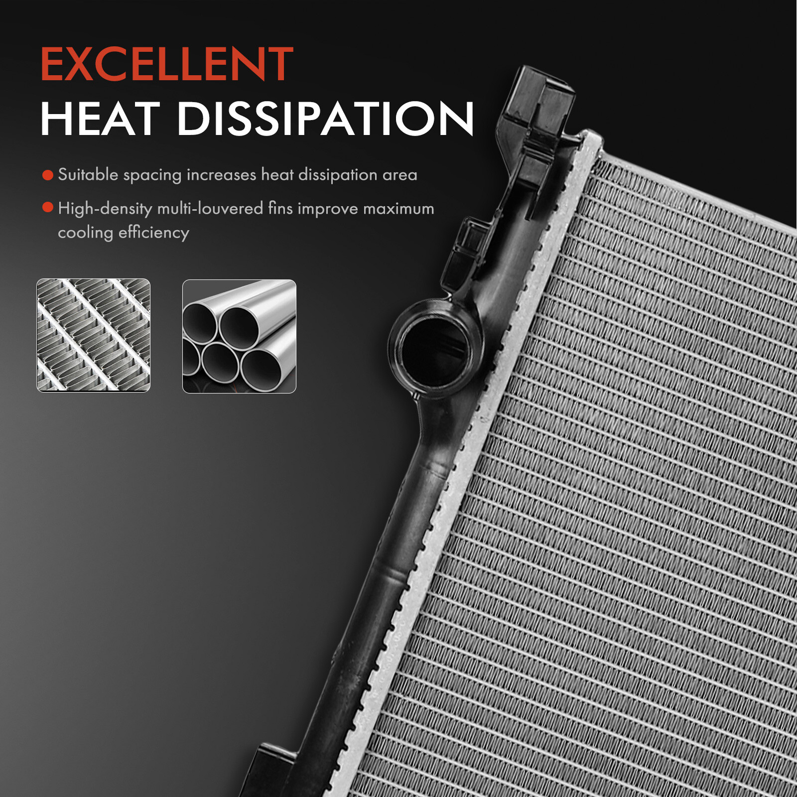 New Radiator without Oil Cooler for Mercedes-Benz GLE350 GLE450 GLS450 ...