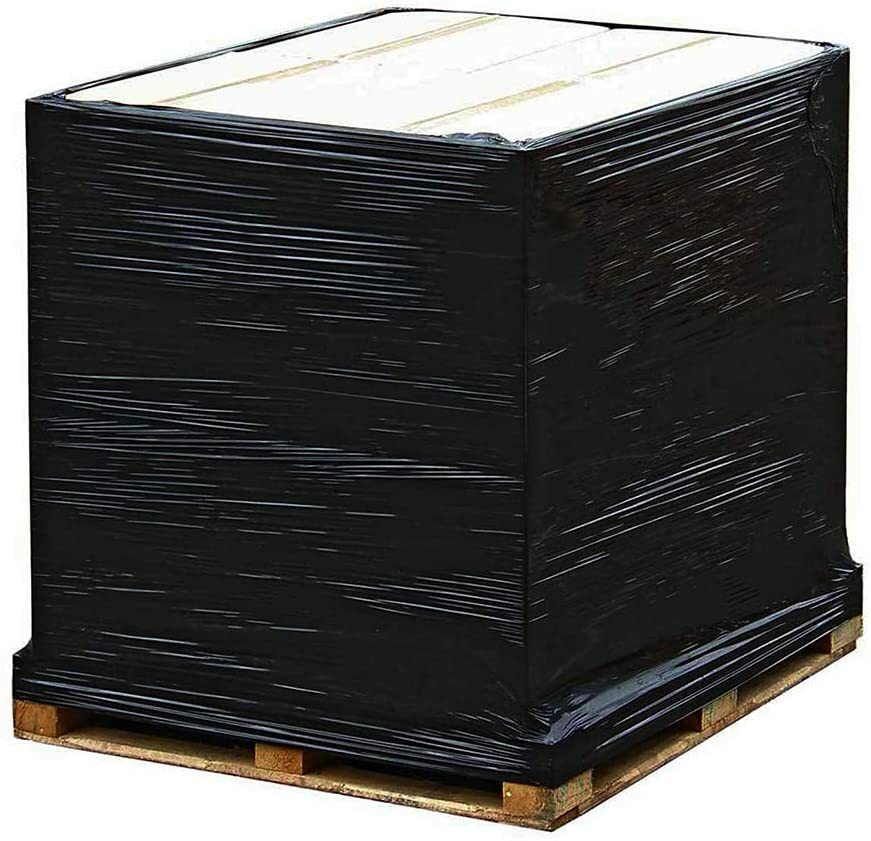 3 x BLACK STRONG ROLLS PALLET STRETCH SHRINK WRAP PARCEL PACKAGING ...