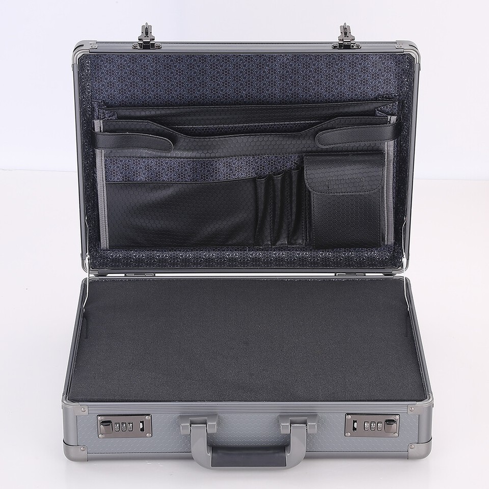 17 inch Aluminum Portable Laptop Flight Case Men Travel Business Box ...