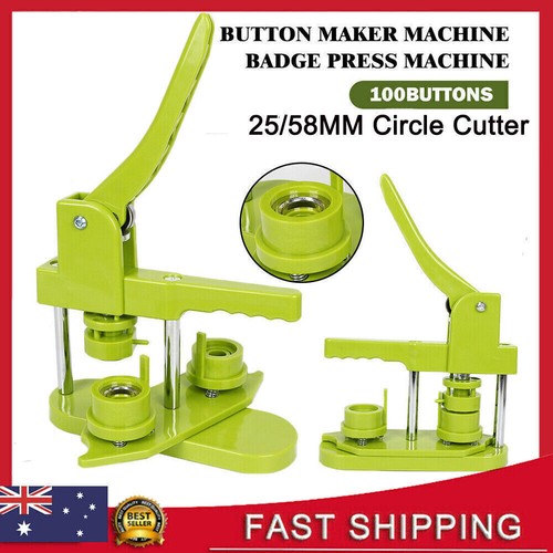 25/58mm Button Maker Badge Press Machine Circle Cutter 100 Buttons 3 ...