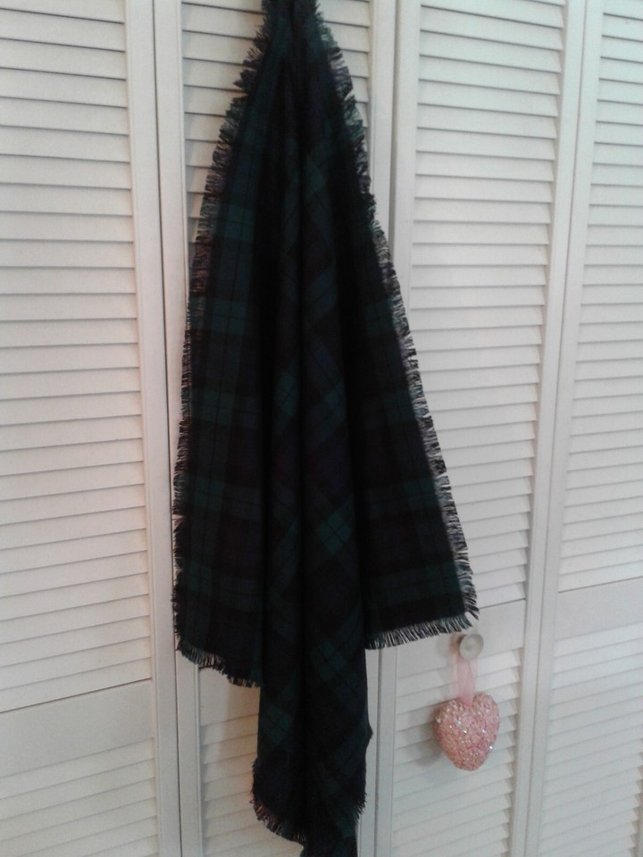 BLACK WATCH tartan 100% Worsted Wool FLY Plaid J.Higgins MSRP $99 | eBay