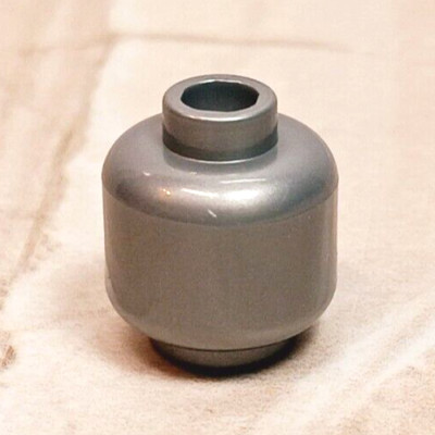 New LEGO Silver Head Plain Solid Color No Face Vase Build Robot Body ...
