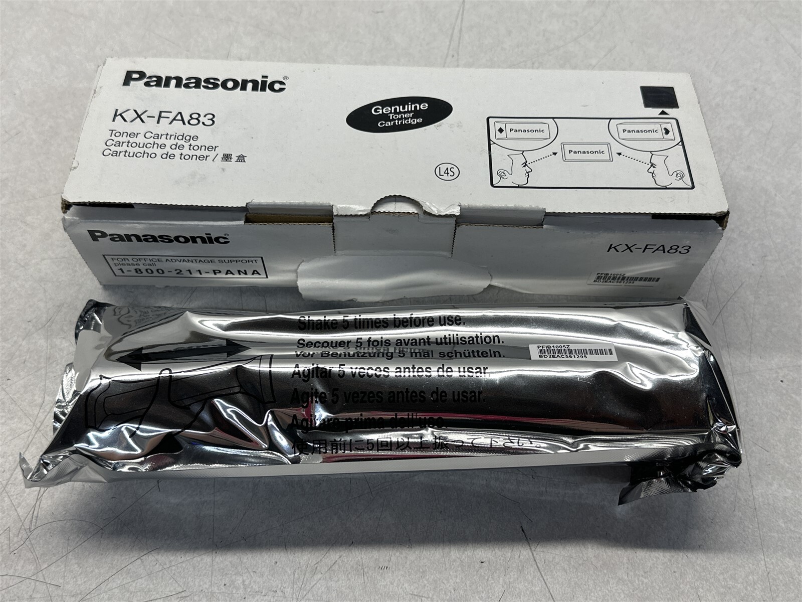 GENUINE PANASONIC KX-FA83 BLACK FAX MACHINE TONER CARTRIDGE NEW OPEN ...