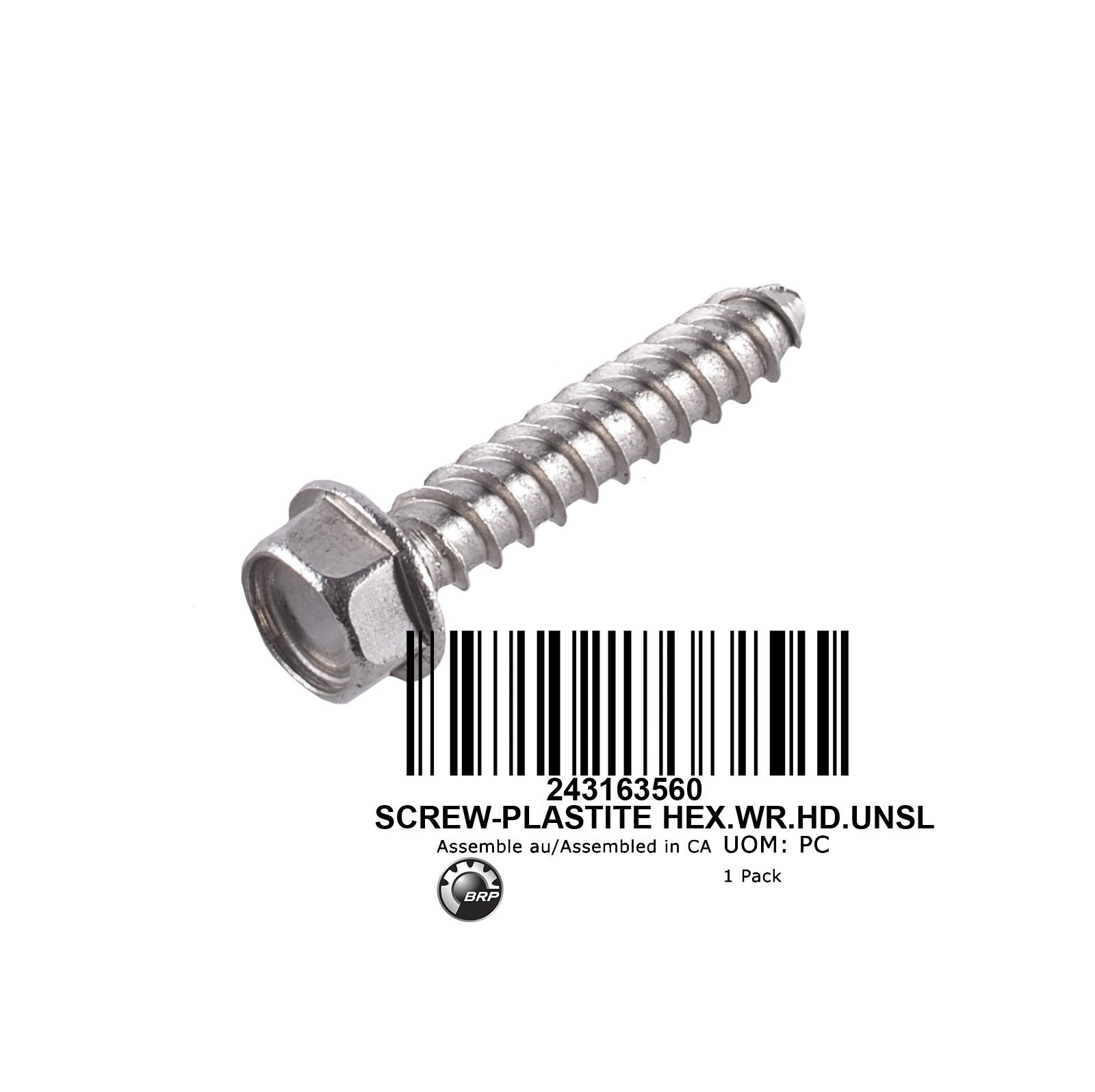 Seadoo OEM SCREW-PLASTITE HEX.WR.HD.UNSL 243163560 | eBay