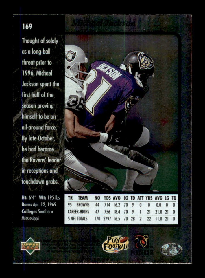 1996 Football SP Michael Jackson Baltimore Ravens #169 | eBay