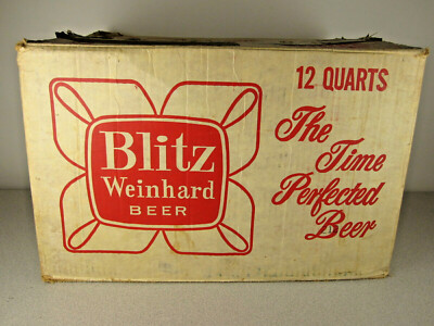 RaRe BLITZ WEINHARD Beer Bottle Cardboard Box Vintage Mid Century ...