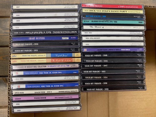 50's Compilation CD Lot of 34! Time Life Toga Hit Parade Blues Rock N ...