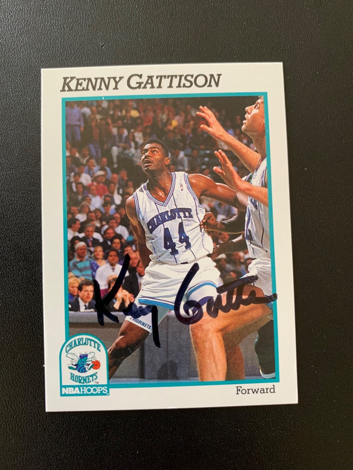 Kenny Gattison Signed 1991-92 NBA Hoops Card Charlotte Hornets ...