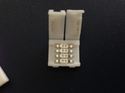 Mini 4-PIN RGB Connector Adapter For 5050 RGB LED Strip Solderless 10mm ...