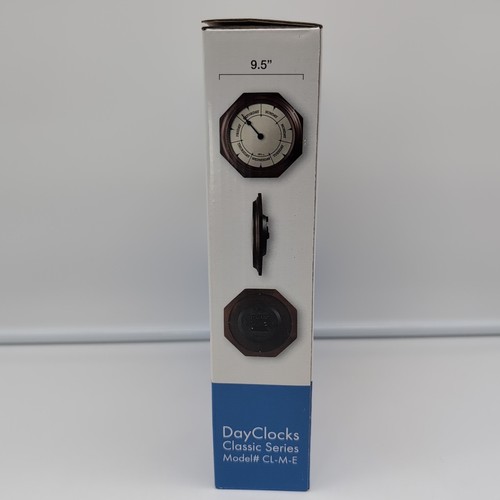 DayClocks Classic Day of The Week Wall Clock Solid Mahogany Wood Frame ...