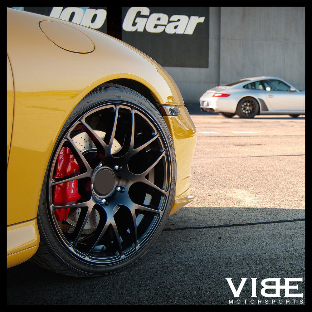 19" RUGER MESH FORGED BLACK CONCAVE WHEELS RIMS FITS PORSCHE 996 911 ...