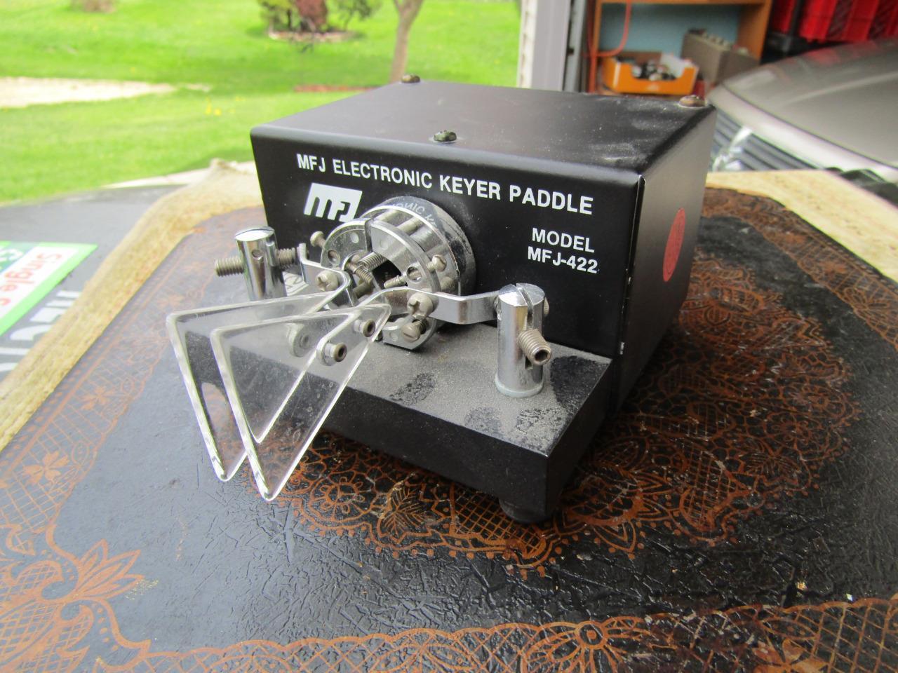 MFJ 422 Electronic Keyer Paddle Telegraph Transmitter Genuine Bencher ...