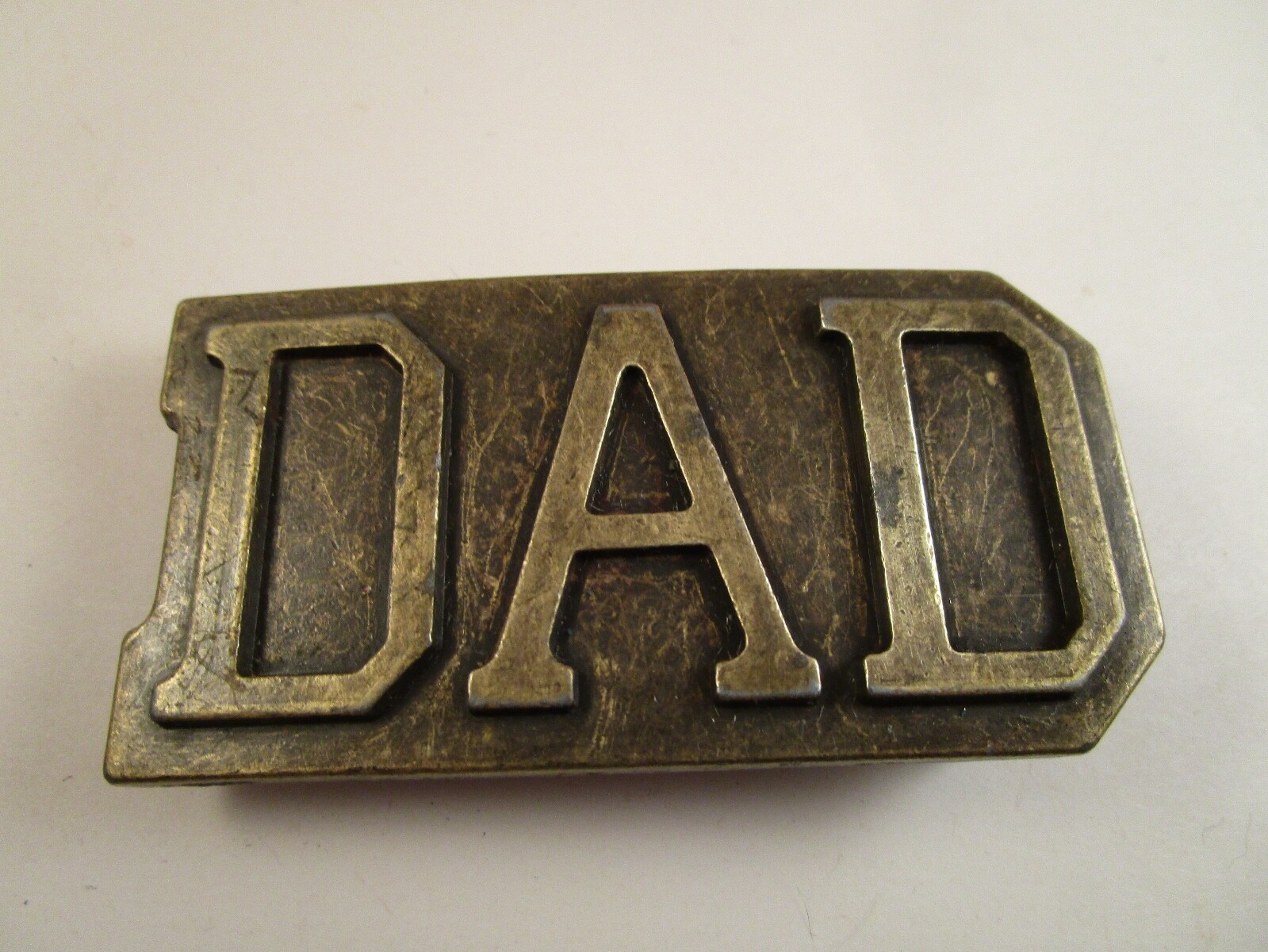 Vintage Metal Belt Buckle Dad Father's Day - Gem