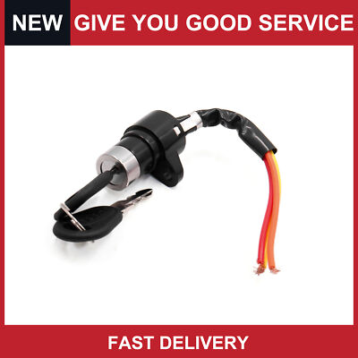 Universal 3-Wire Motorcycle Security Ignition Switch Lock w/ Two Keys ...