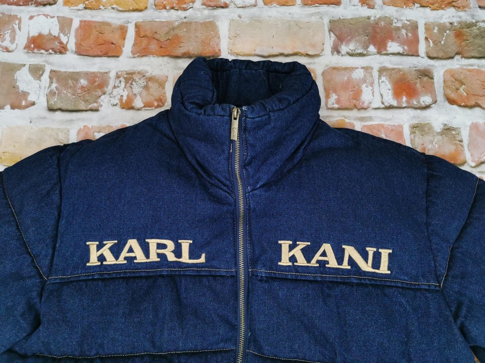 New Karl Kani 1989 Jeans Vintage Winter USA Jacket Navy Varsity Size: L ...