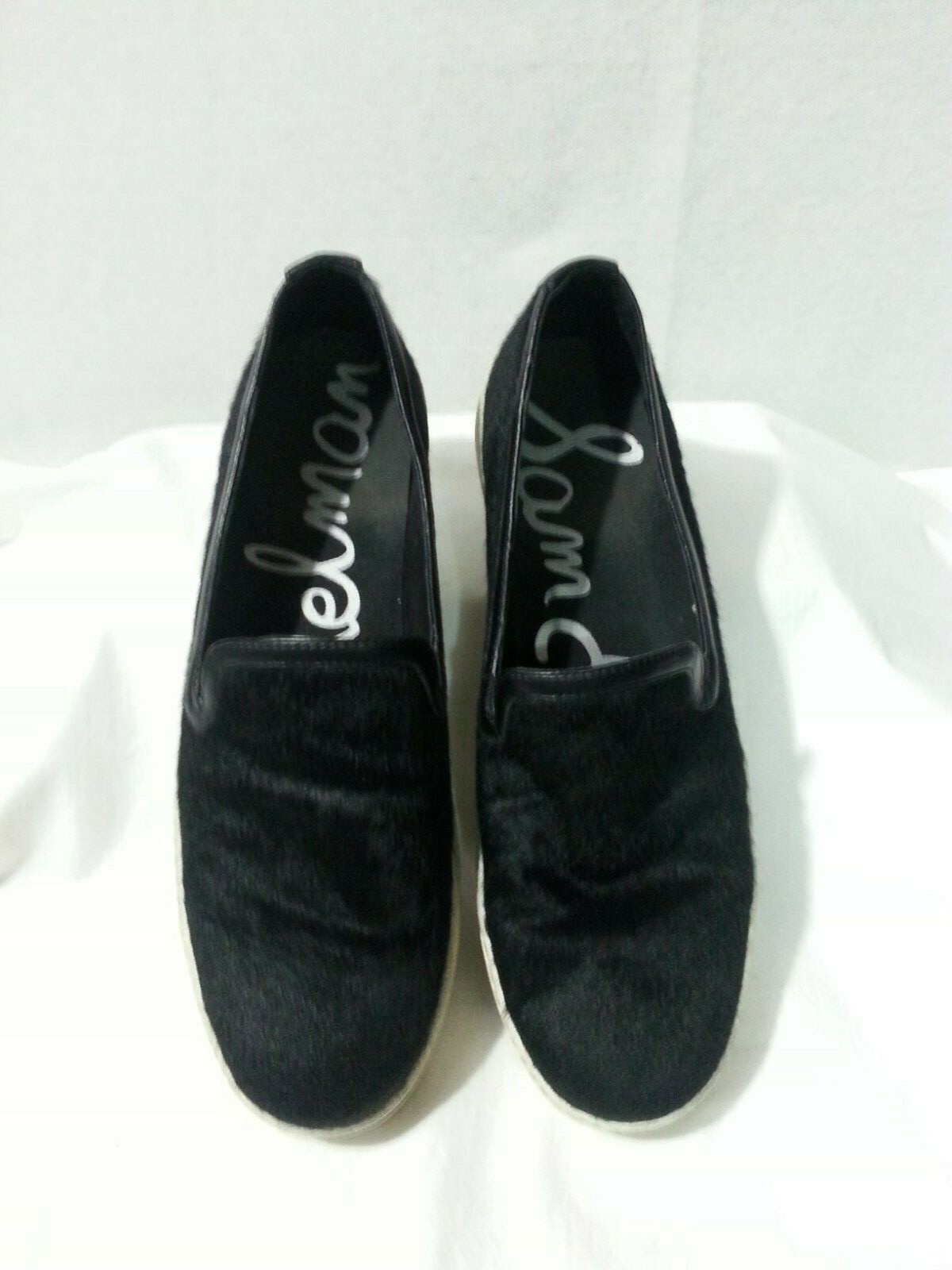 Sam Edelman Men Black Calf Hair Shoes Fashion Sneakers Loafers Slip-on ...