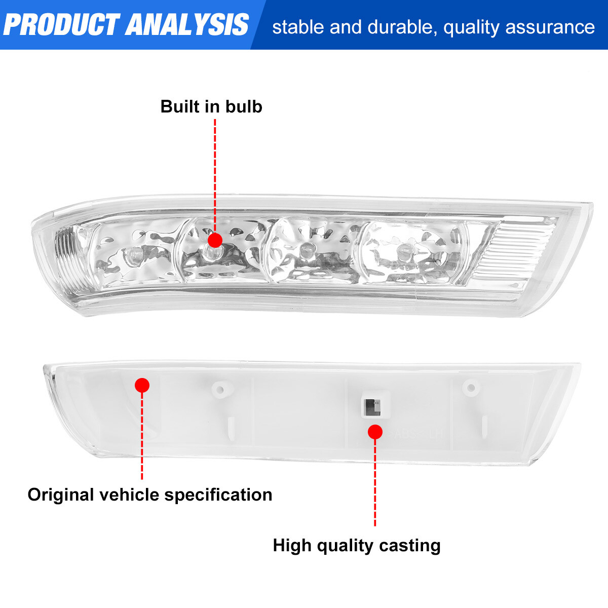 For Hyundai Santa Fe 07-12 Mirror Indicator Light Repeater Left Side ...