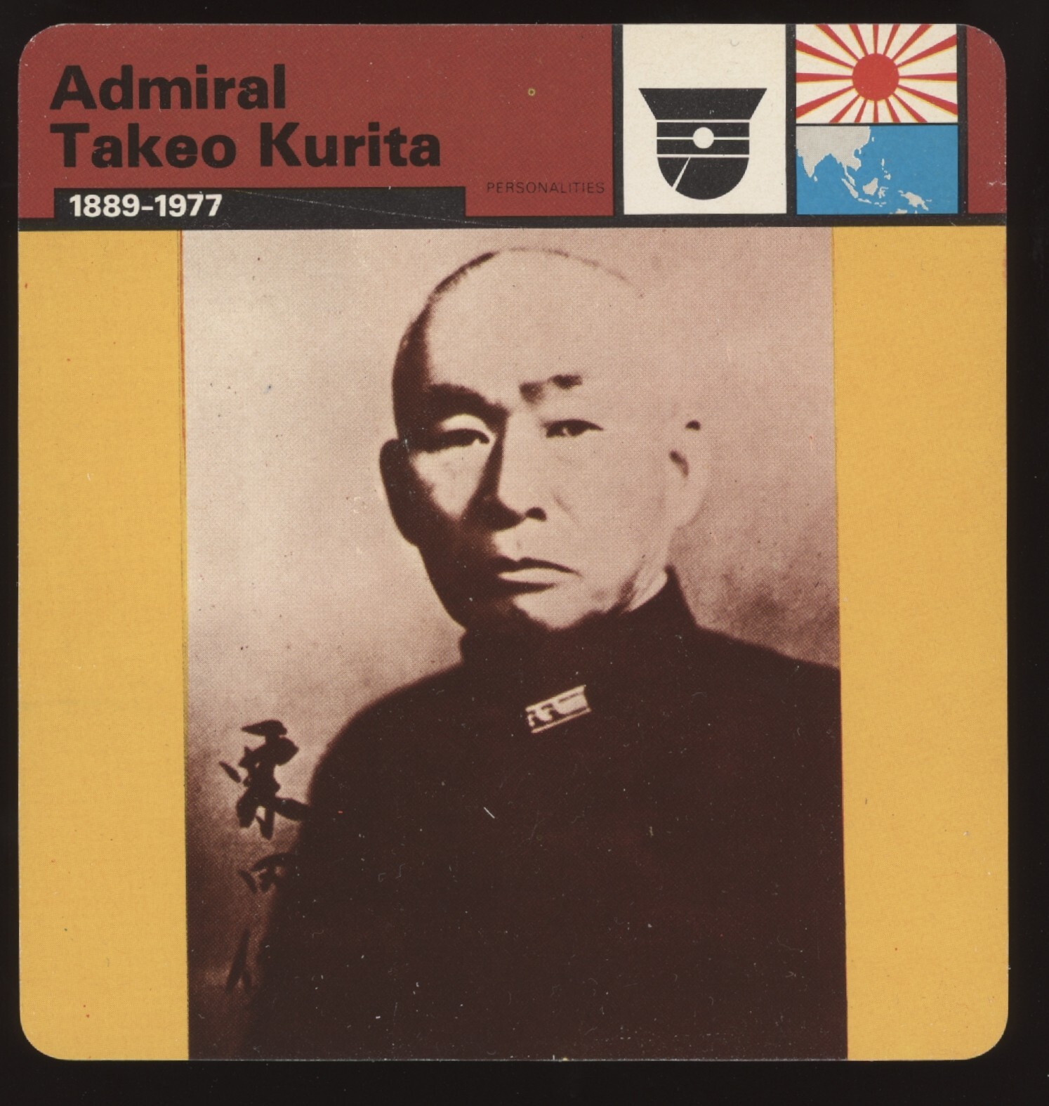 Admiral Takeo Kurita Edito Service Card Second World War II Person | eBay