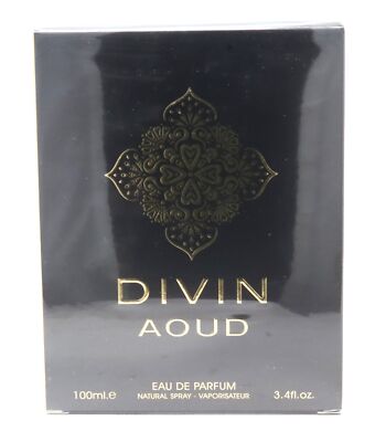 Divin Aoud by Fragrance World Eau De Parfum 3.4oz/100ml Spray New With ...