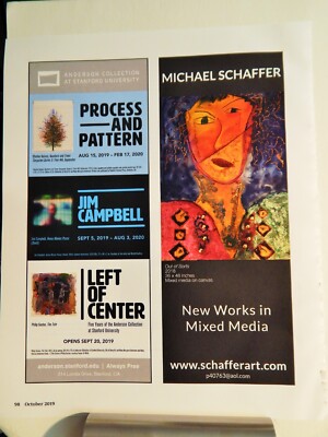 MICHAEL SCHAFFER ART PIECE VTG ORIG 2019 ADVERTISEMENT | eBay