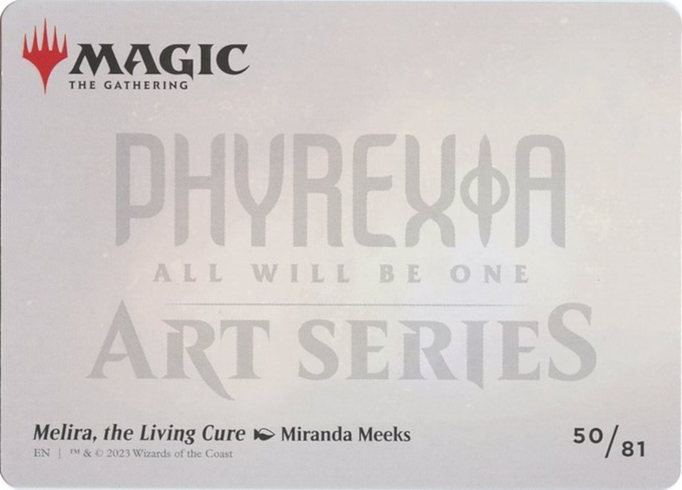 MTG ART SERIES, MELIRA, THE LIVING CURE Gold Signature By Miranda Meeks ...