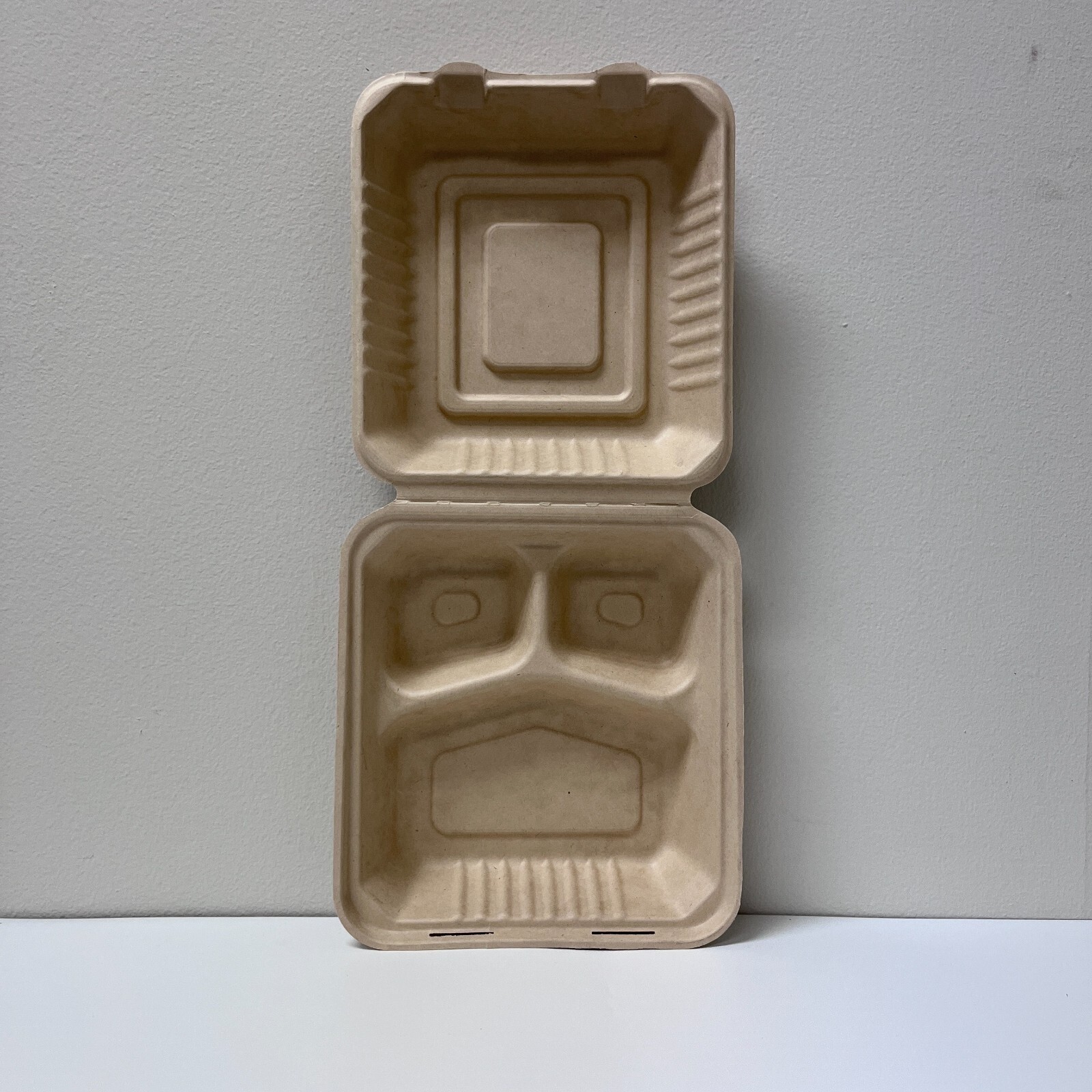 100Pack Sugarcane Biodegradable Clamshell Food Containers 3 ...