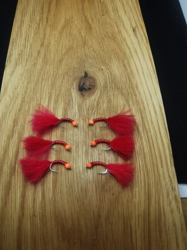 Bloodworm Stalking Bug Fly Fishing Trout Lures Trout Flies Size 10 set ...