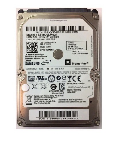 Samsung Seagate ST1000LM024 Spinpoint M8 1TB, 5400 Hard Drive Laptop ...