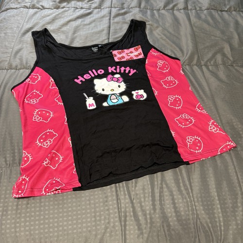 Hello Kitty X SHEIN Pink Black Tank Top Shirt Size 3x Roughly Us Size ...