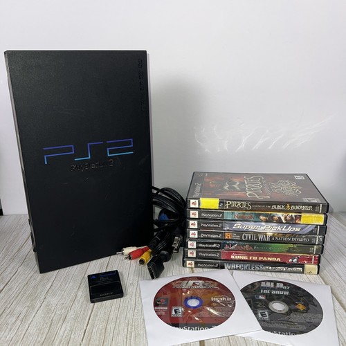 Sony PlayStation 2 PS2 Fat Bundle SCPH-39001 Tested + 9 Games (No ...