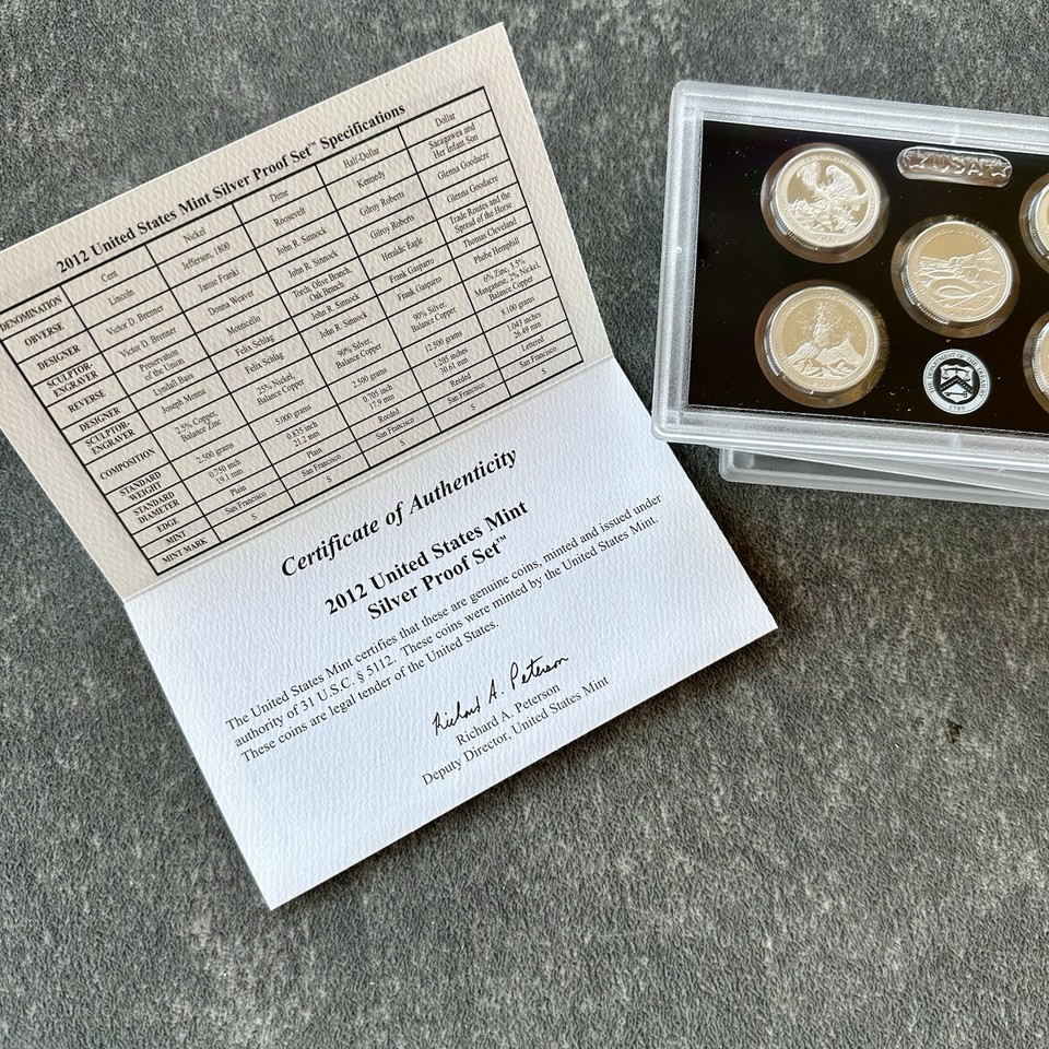 2012 U.S. Mint Silver Proof Set w/ COA – Complete 3-Lens Set Original ...