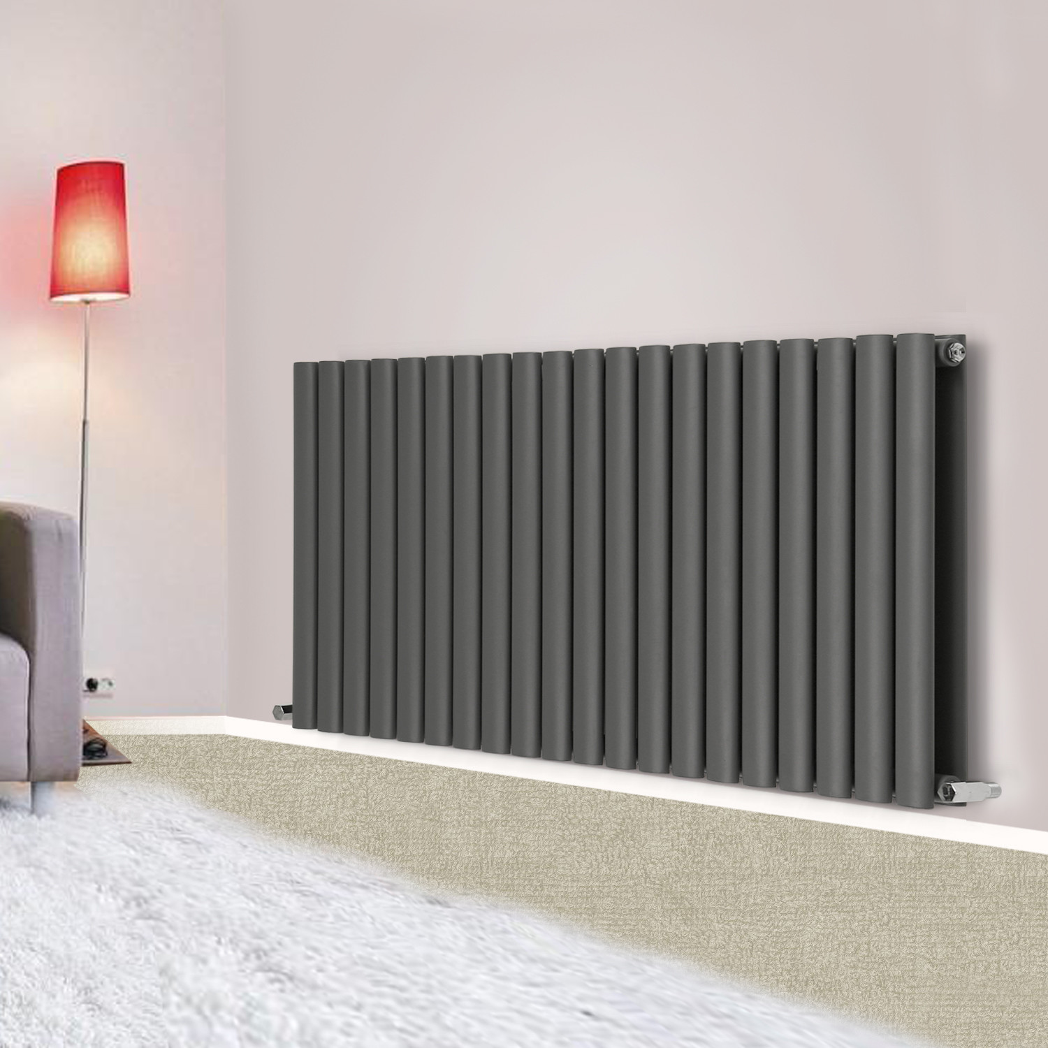 Horizontal Vertical Oval Column Designer Radiator Central Heating Rad ...