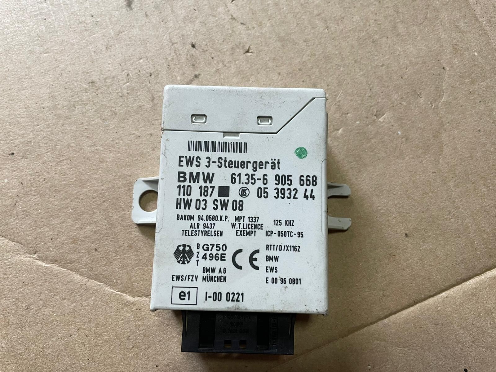 BMW 3 E46 Immobiliser control unit 61356905668 | eBay
