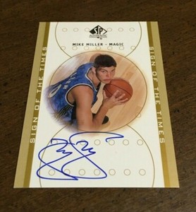 200-01 SP Authentic MIKE MILLER Autograph Magic Rookie AUTO Florida ...
