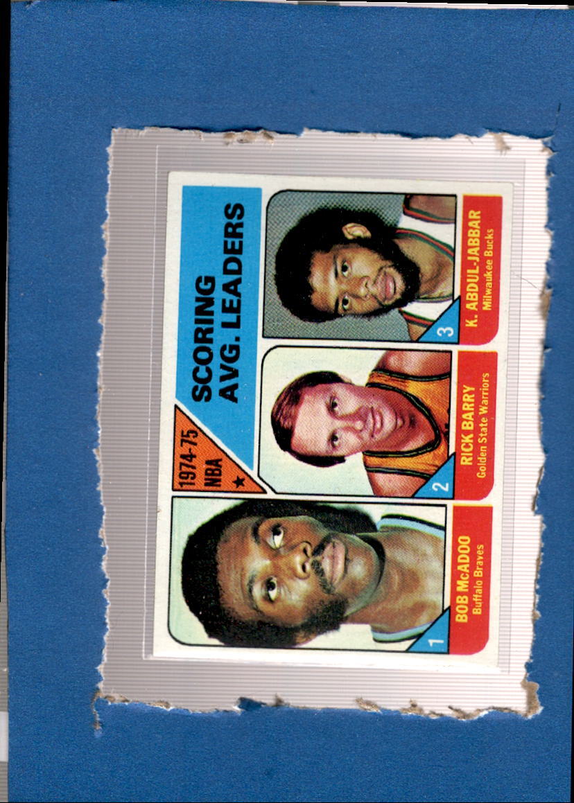 1975-76 Topps #1 Kareem Abdul-Jabbar/Bob McAdoo/Rick Barry NM Near Mint ...