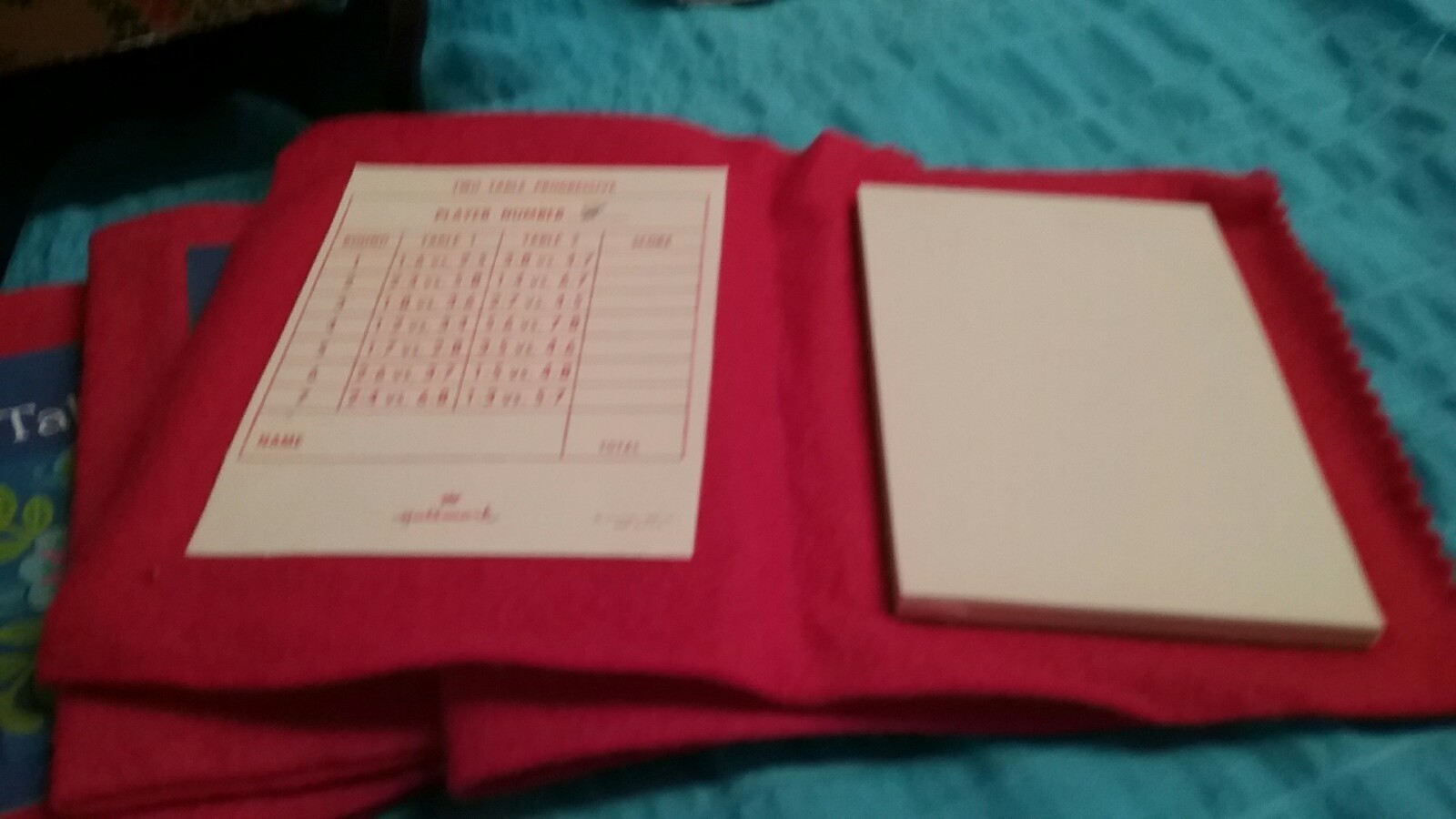 Vintage "3" Way Contract, Auction Bridge, 500 Score Pads-6 Felt Tally ...