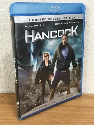 HANCOCK (Blu-Ray, 2008) 2-DISC UNRATED SPECIAL EDITION Will Smith EUC ...