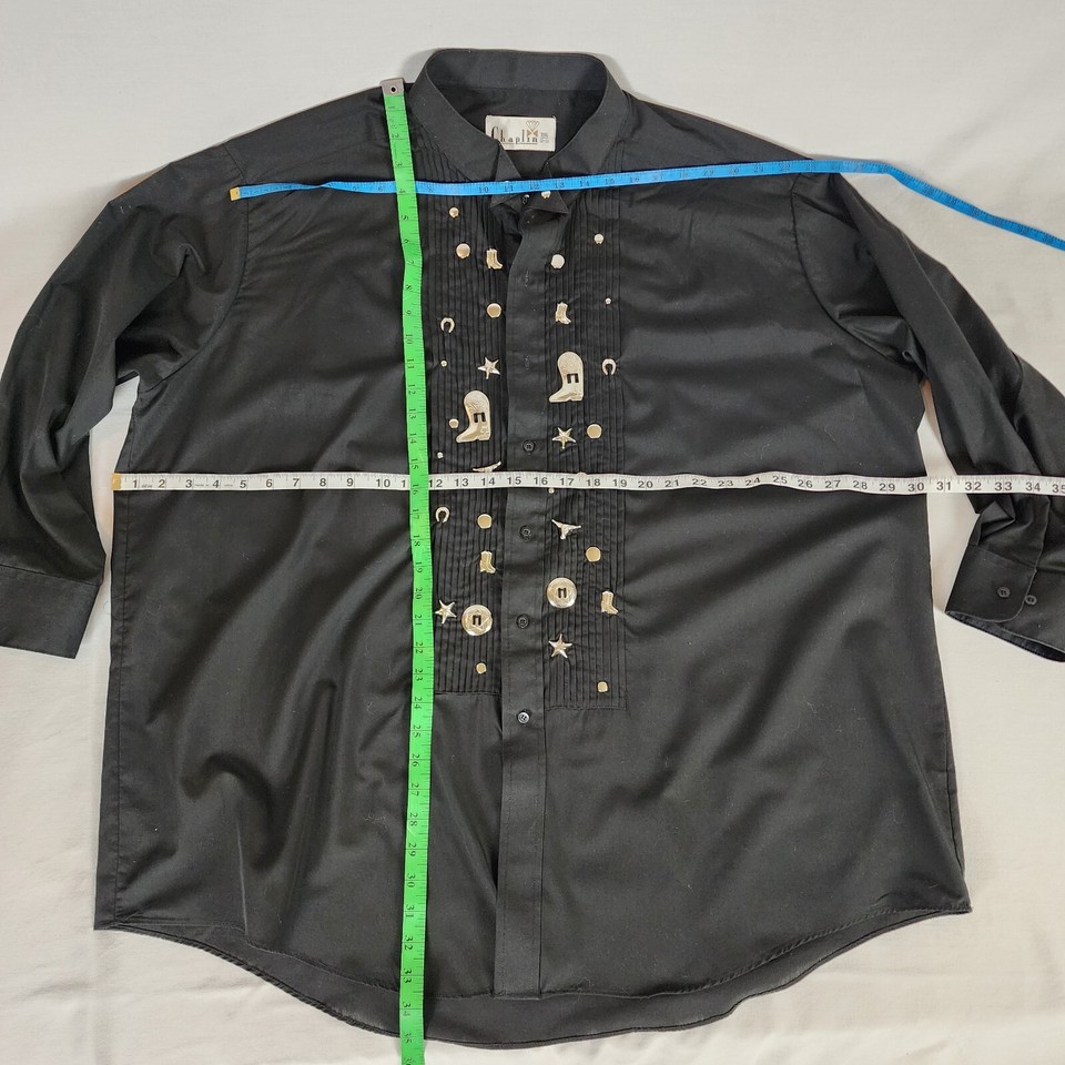Chaplin Embellished Western Tuxedo Shirt (3XL) | eBay
