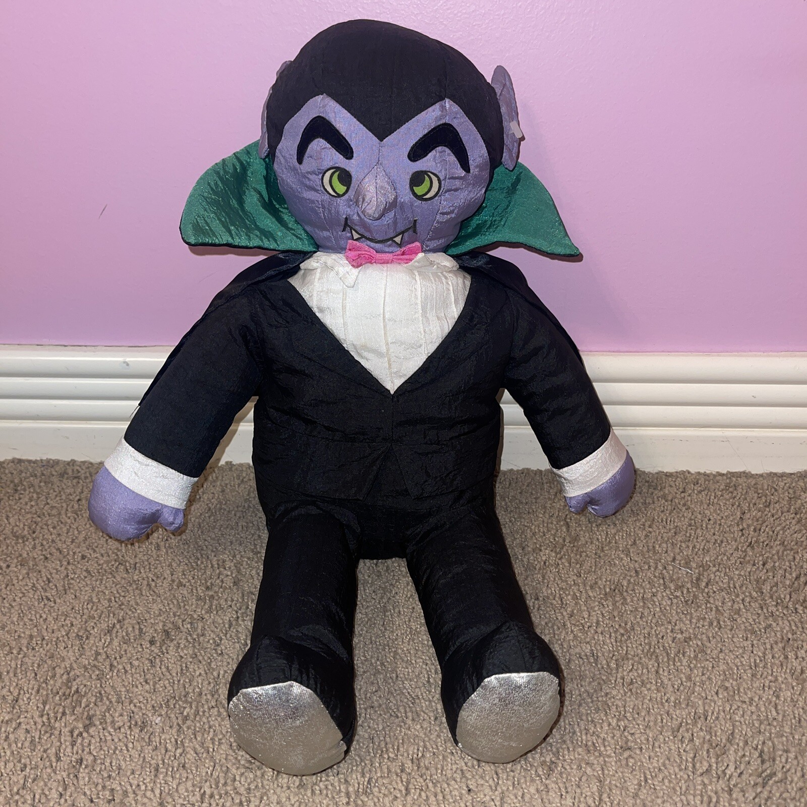 Vampire dracula paracute vintage spooky goth plush toy stuffed animal ...