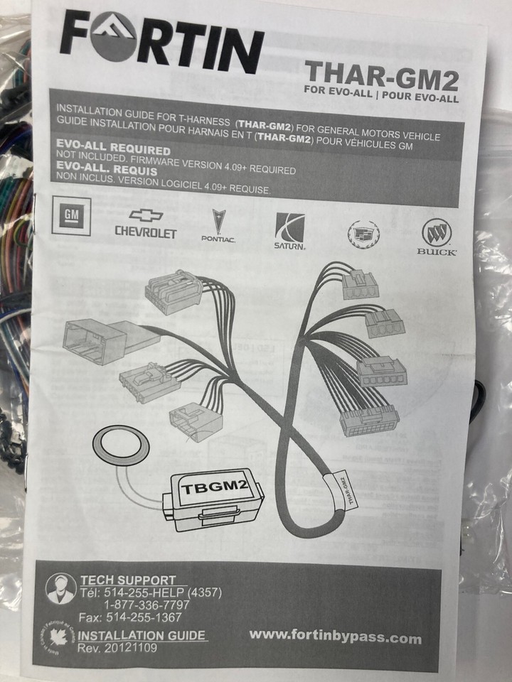 Fortin THAR-GM2 T-Harness for GM TR/SUV 2007-13 Use with EVO-ALL PNP ...