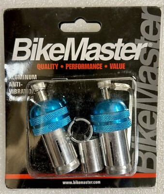 BikeMaster Aluminum Anti-Vibration Bar Ends 7/8" and 1" Blue # 152104 ...