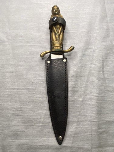 Vintage Korium Nude Maiden Dagger Knife and Leather Sheath | eBay
